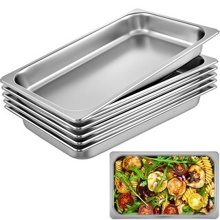 VEVOR Hotel Pans Full Size 2.5-6 Inch Deep Steam Table Pan 6 Pack 22 ...