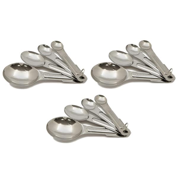 Chef Craft 4 Piece Nesting Stainless Steel Measuring Spoon Set - 1/4 ...