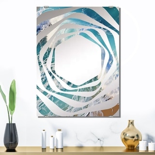 Designart "Tropical Ocean Breeze From Above I" Beach & Ocean Mirror ...