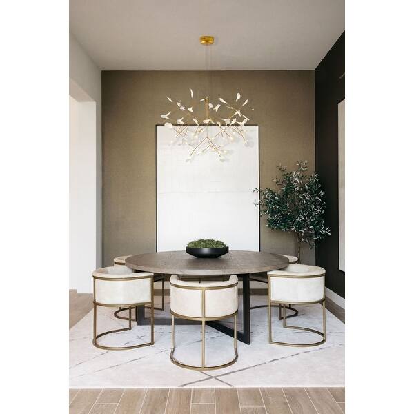 Gold Metal LED Chandelier With Frosted Acrylic Diffusers - On Sale ...