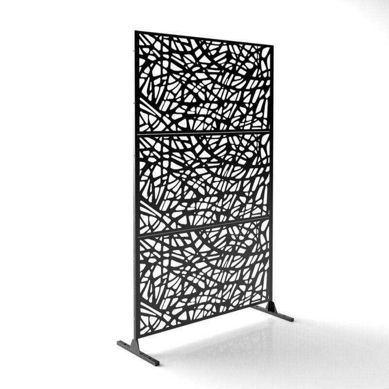 Free Standing Laser Cut Metal Screen Panel Privacy Stand (6ft x 4ft ...