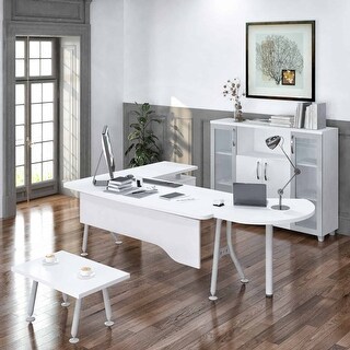 Modern Clover 3 Piece 71" L Shaped Desk Office Suite Furniture Set ...