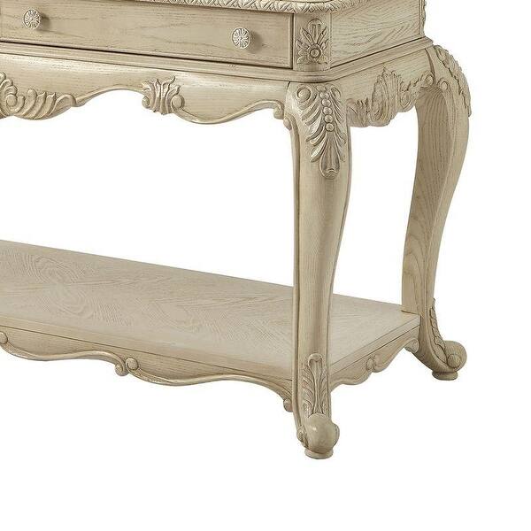 Acme Ragenardus Victorian Sofa Table in Antique White - On Sale - Bed ...