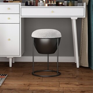 Round Ottoman Storage Footstool，Modern Accent Stools - Bed Bath ...