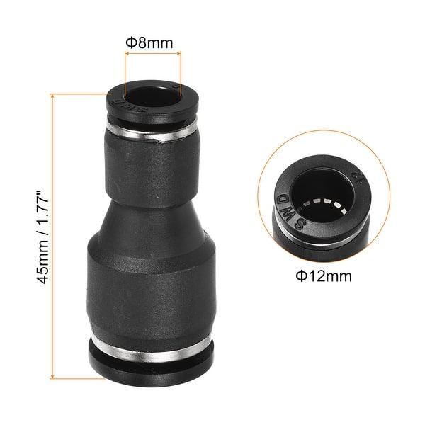 Reducing Push to Connect Air Line Fitting, Straight Union Reducer ...