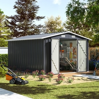 Large Metal Storage Shed with Double Door, Vent - Bed Bath & Beyond ...