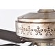 Kannon 52 Inch Ceiling Fan Antique Silver Finish Shabby Chic Style with ...