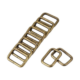 Metal Rectangle Ring Buckles 25x16mm for Bags Belts DIY 60pcs - Bronze ...