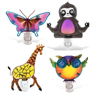 CoTa Global Zoo Animal Nightlights – Butterfly, Owl, Giraffe, Sloth ...