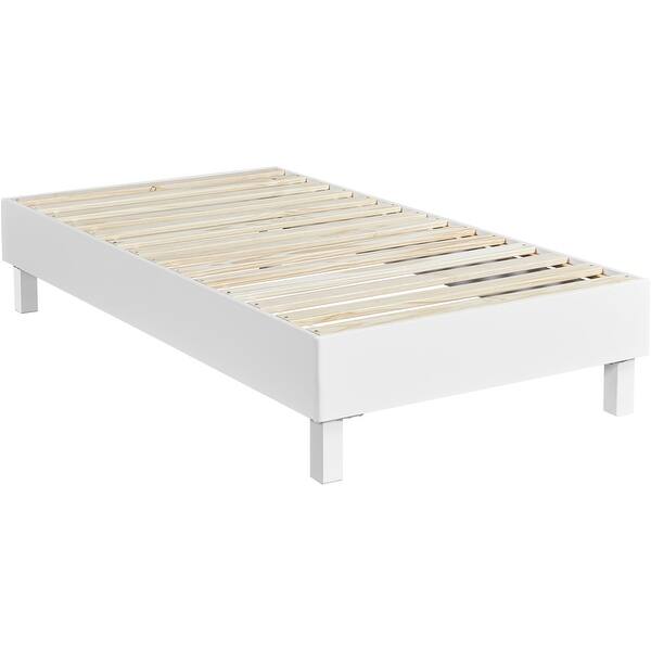 Yaheetech Wooden Bed Frame Solid Pine Wood Mattress Foundation - Bed ...