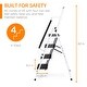 4 Step Folding Ladder with Hand Grip Non-Slip Safety Rails - Bed Bath ...