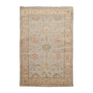 Hand Knotted Afghan Oushak Mint Wool Traditional Oriental Area Rug - 4 ...