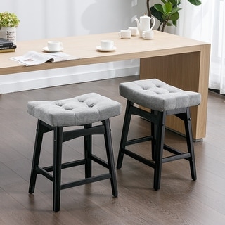 Modern Backless Dining Chair Stools Farmhouse Island Side Chairs - Set ...