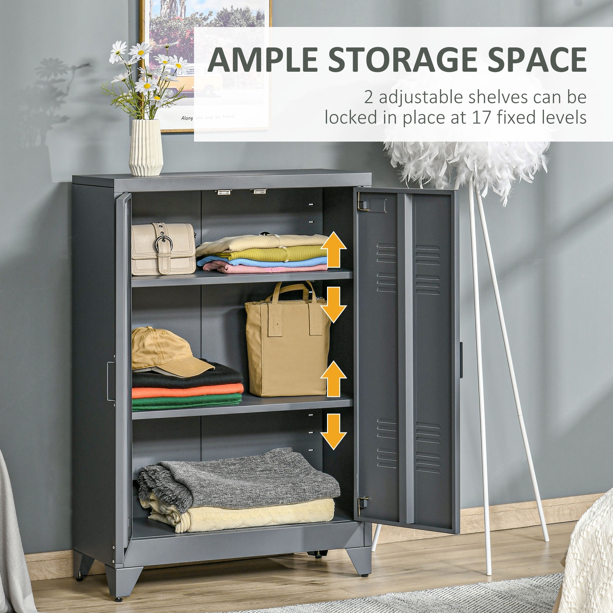 Industrial steel storage cabinets store