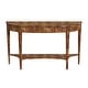 Astor 54"W Burl Wood Demilune Console Table - Bed Bath & Beyond - 37361824