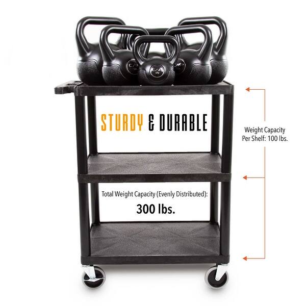 Tubstr Printer Cart Flat Shelf, Compact and Heavy-Duty Storage Cart ...