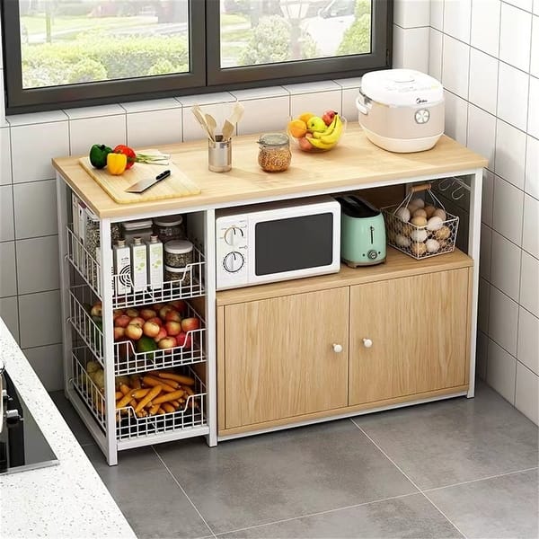 Kitchen Utility Storage Shelf with Cabinet - On Sale - Bed Bath ...