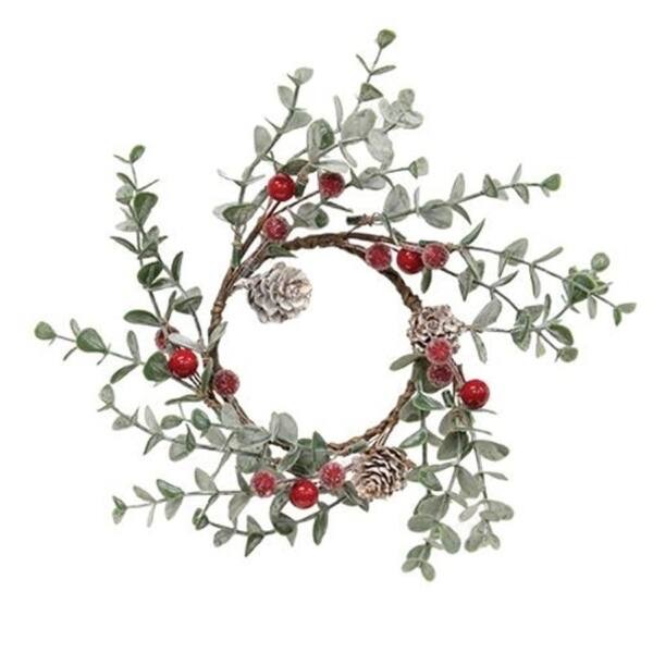 Flocked Eucalyptus & Red Sugar Berry Ring - N/A - Bed Bath & Beyond ...