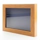 Honey Pecan 8x8 Wood Shadow Box with Navy Acid-Free Backing - With 5/8 ...