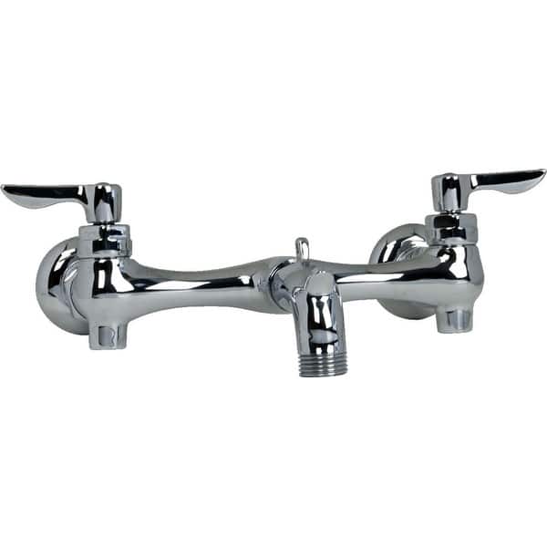 American Standard Double Handle Wall-Mount Service Faucet with Brass ...