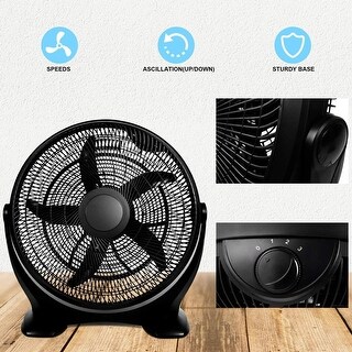 18'' Deluxe 3-Speed Plastic Floor Fans - Bed Bath & Beyond - 37768560