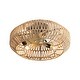 Boho Caged Ceiling Fans Lights Enclosed Rattan Fandelier, 6 Speeds ...
