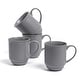 over&back Rimmed 16oz Semi-Matte Stoneware Mugs, Set of 4 - Bed Bath ...