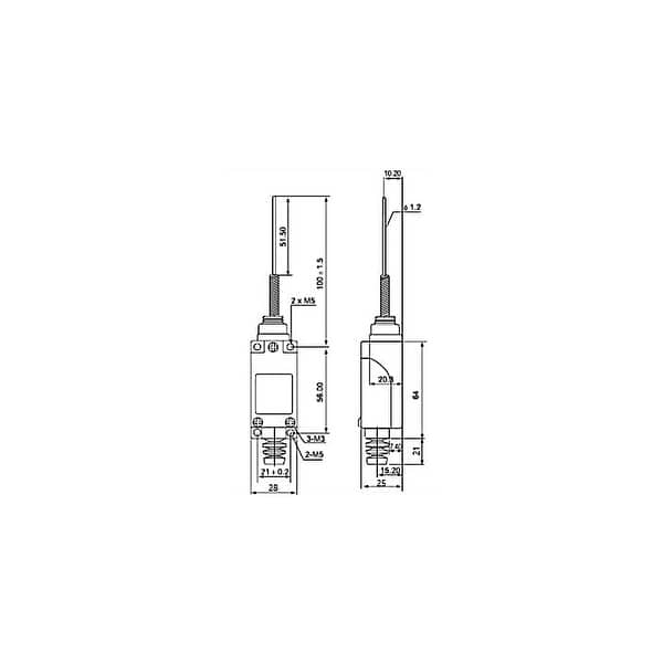 ME-8169 Cat Whisker Flexible Coil Spring Momentary Limit Switch 1NC+1NO ...