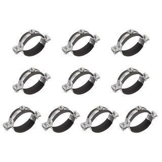 M8 Rigid Pipe Strap Clamps, Pipe Bracket Tube Clip Carbon Steel 24Pcs ...