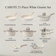 21Pcs Pots and Pans Set, Nonstick Cookware Sets, White Granite ...