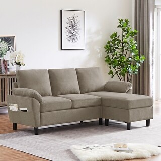 Large Down Filled Corner Sectional Sofa Couch with Ottoman for Living ...
