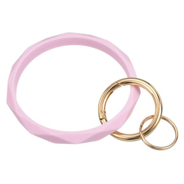 Key Ring Bracelet, Silicone Keychain Diamond Shaped Wrist Keyrings ...