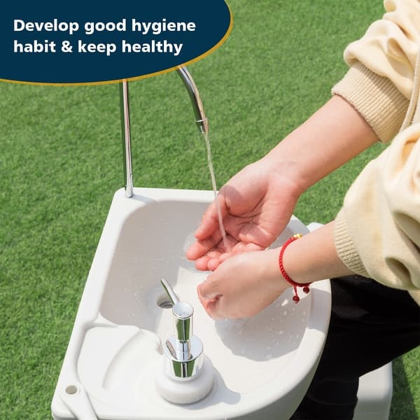Camping Hand Wash Station Basin Stand with 4.5 Gallon Tank - Bed Bath ...