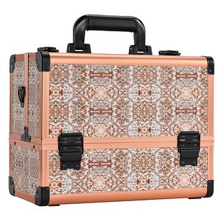 Makeup Train Case Extra Large Makeup Organizer Case 6 Trays Cosmetic ...