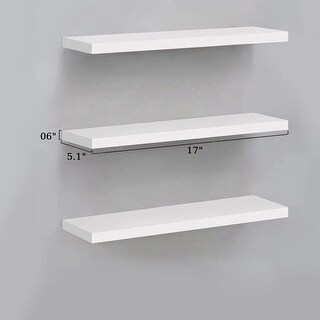 White Floating Shelves Set of 3 - On Sale - Bed Bath & Beyond - 39467300