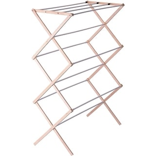 Foldable Wooden Drying Rack for Clothes Pre-Assembled - 15"D x 30"W x ...