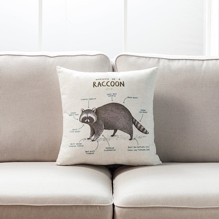 Anatomy Of A Raccoon Pillow Cover - Bed Bath & Beyond - 41972651