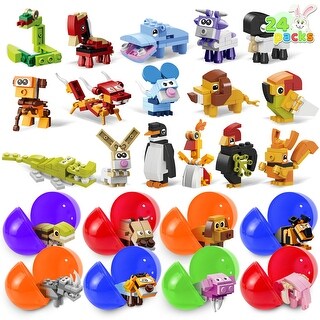 24 Pcs Easter Eggs Cute Animal Building Blocks - Bed Bath & Beyond ...