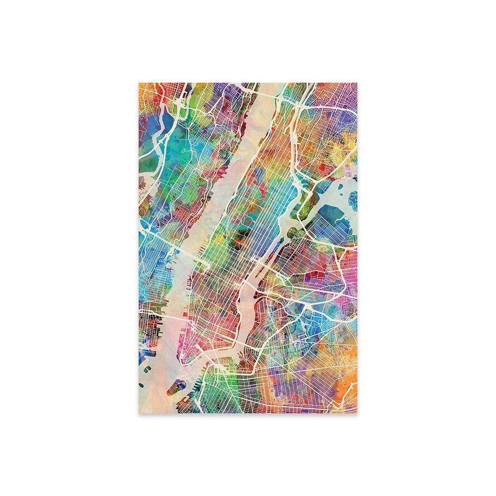 Washington DC Street Map II Print On Acrylic Glass by Michael Tompsett ...