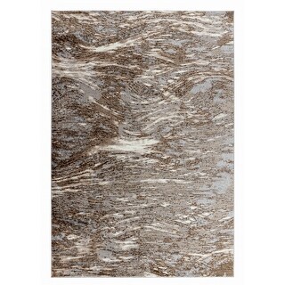 4' X 6' Brown Abstract Area Rug - 3'6" - Bed Bath & Beyond - 39615670