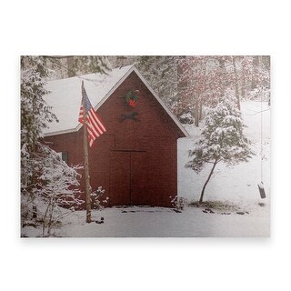 Kurt Shaffer Photographs 'Winter Barn In America' Floating Brushed ...