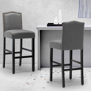 28 Inches Barstools Upholstered Bar Stools Pub Chairs Set of 2 - Bed ...