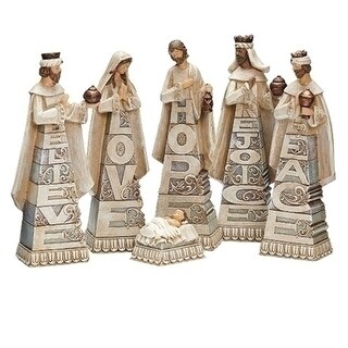 Set of 6 Stacked Nativity Scene "Love" Christmas Tabletop Figurines 8. ...