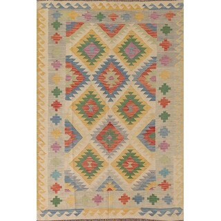 Kilim Multi-Color Geometric Reversible Area Rug Flat-weave Wool Carpet ...