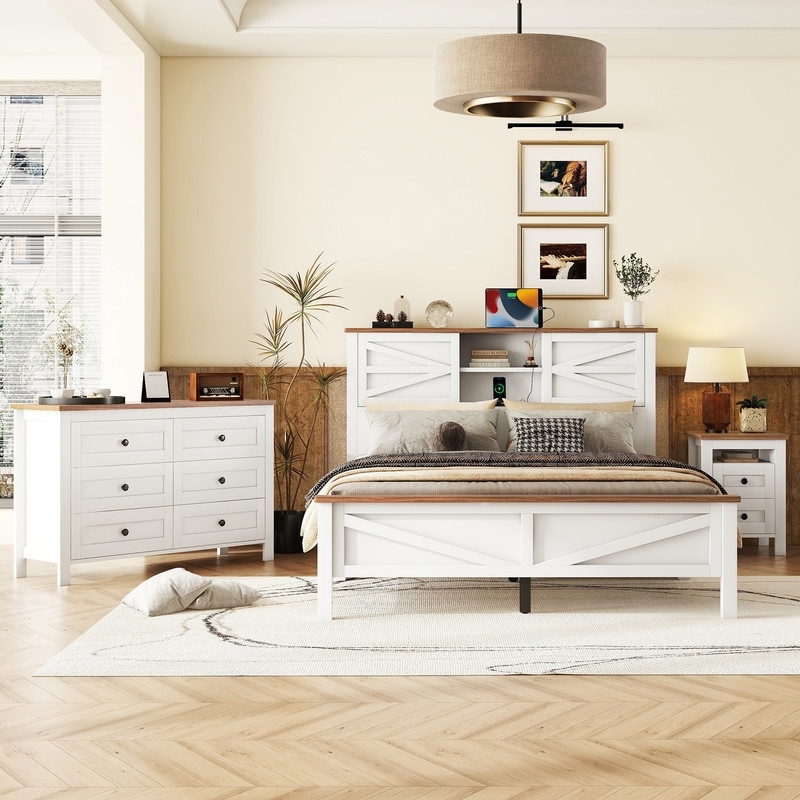 Distressed farmhouse bedroom furniture store
