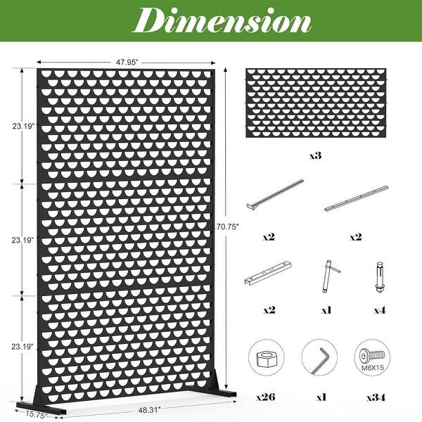 Metal Privacy Screens and Panels with Free Standing - Bed Bath & Beyond ...