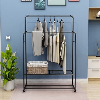 Double Rods Multi-functional Bedroom Clothing Rack - Bed Bath & Beyond ...
