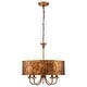 5-Light Industrial Antique Distressed Rusted Drum Chandelier with Rusty ...