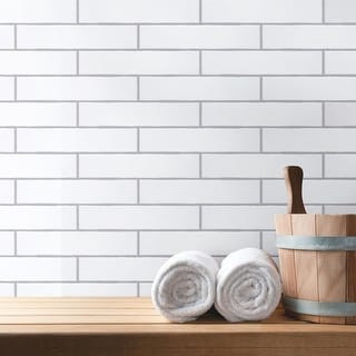 Merola Tile Castillo White 3" x 12" Ceramic Wall Tile - Bed Bath ...