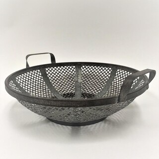 Rustic Brown Metal Decorative Basket - Bed Bath & Beyond - 40280613